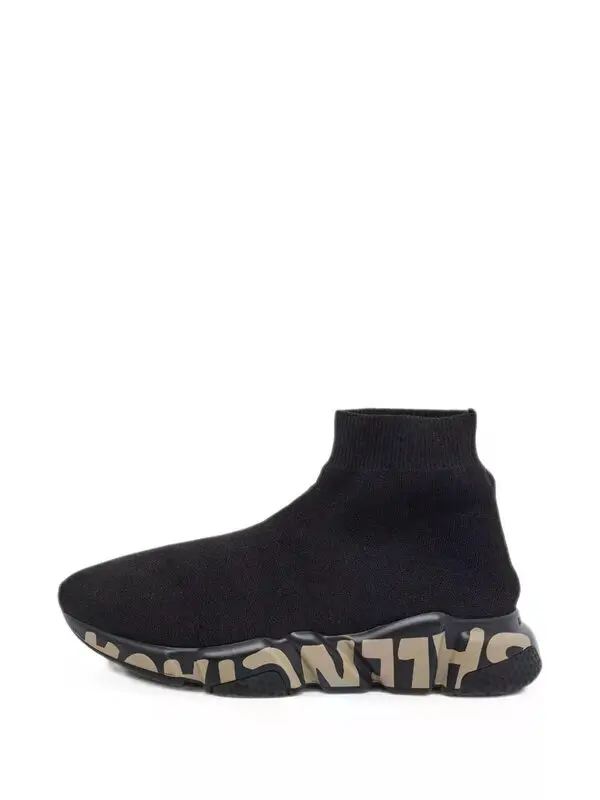 Balenciaga Speed Trainer Knit Sneakers - Black
