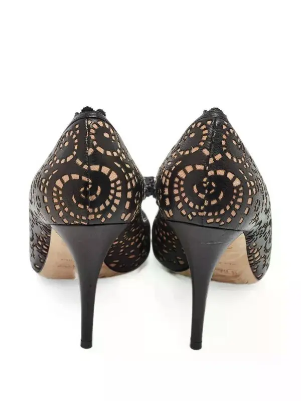 Dior Leather Bow Detail Stiletto Pumps