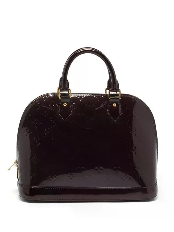 LOUIS VUITTON Monogram Vernis Alma Pm Tote Bag - Red