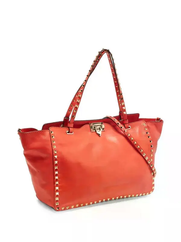 Valentino Garavani Medium Rockstud Trapeze Tote Bag - Red