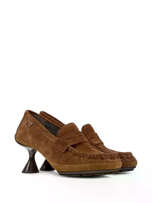 Camper Leather Loafers With Sculptural Heel