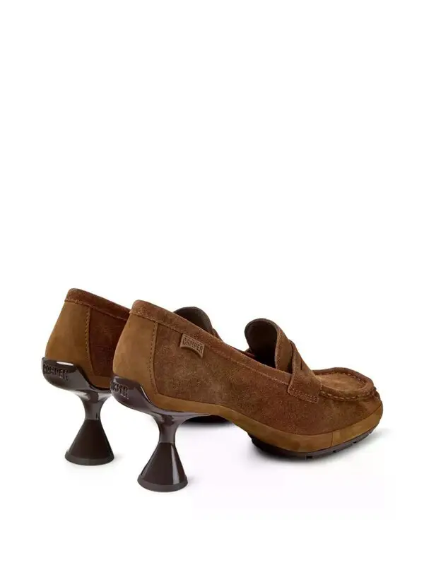 Camper Leather Loafers With Sculptural Heel