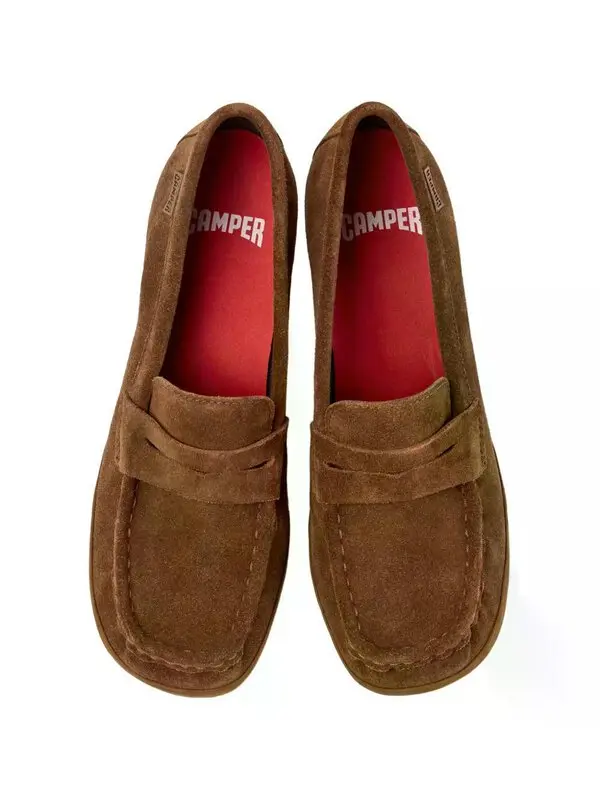 Camper Leather Loafers With Sculptural Heel