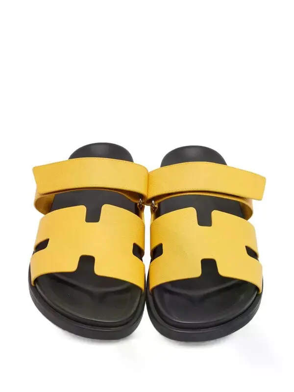 Hermès Chypre Flat Slides With H-shaped Strap