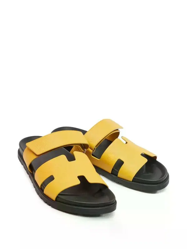 Hermès Chypre Flat Slides With H-shaped Strap