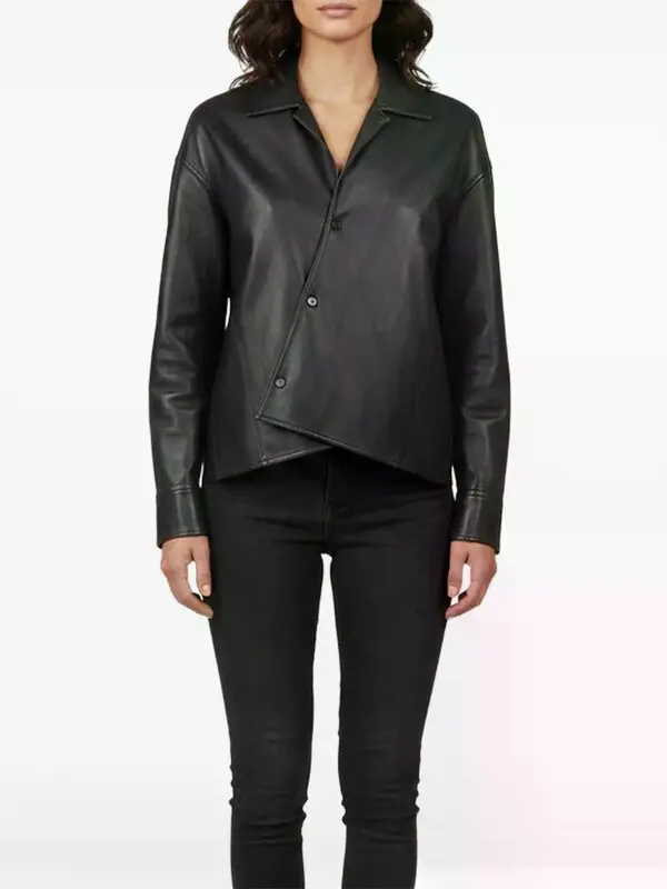 Loewe Asymmetric Hem Leather Jacket