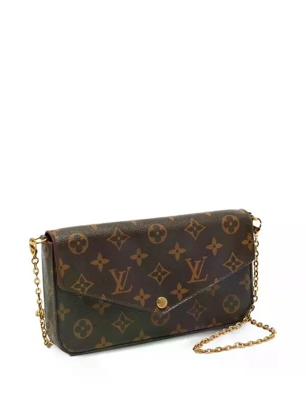 LOUIS VUITTON Félicie Monogram Shoulder Bag - Brown