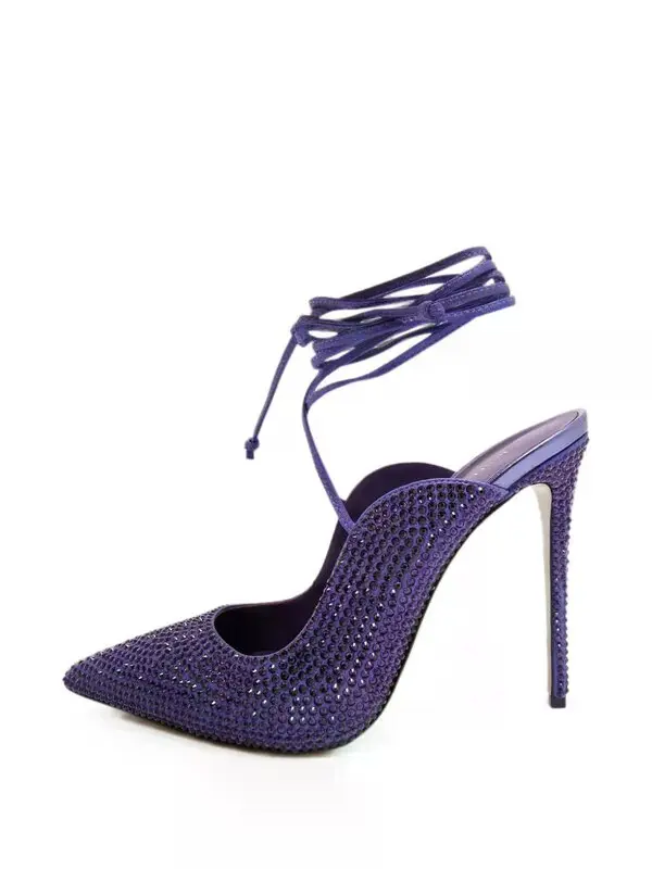 LE SILLA Crystal Embellished Stiletto Pumps - Purple