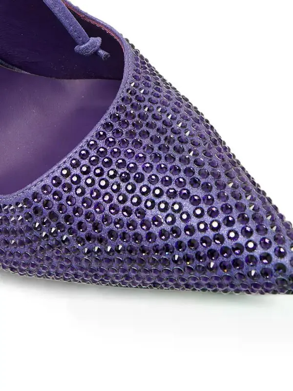 LE SILLA Crystal Embellished Stiletto Pumps - Purple