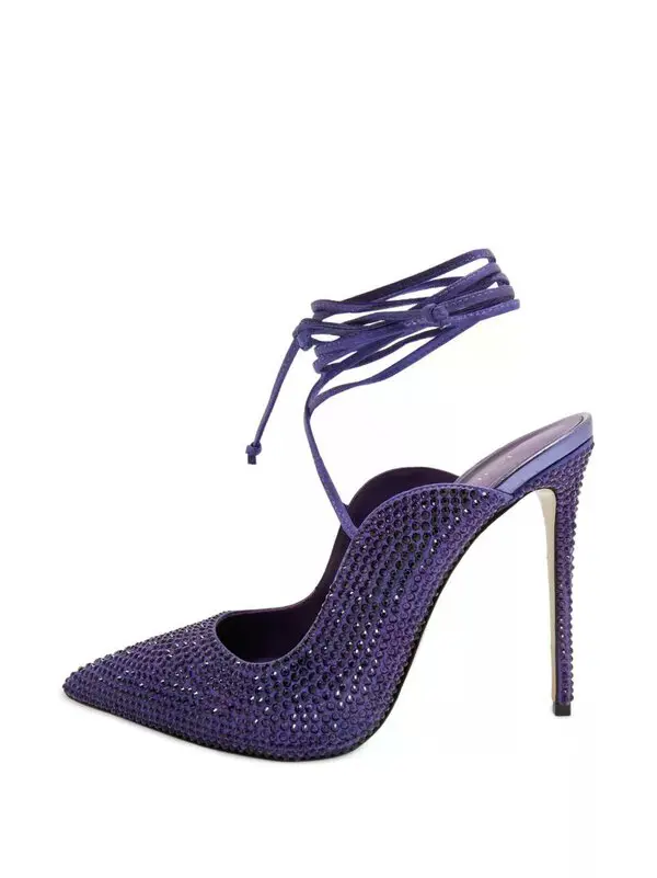 LE SILLA Crystal Embellished Stiletto Pumps - Purple