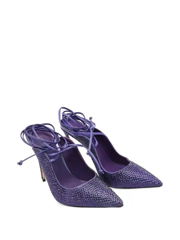 LE SILLA Crystal Embellished Stiletto Pumps - Purple