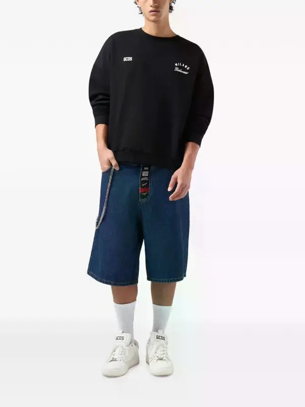Gcds Logo-print Panelled Sweatshirt