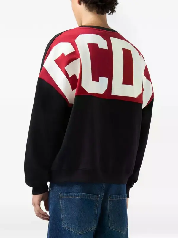 Gcds Logo-print Panelled Sweatshirt