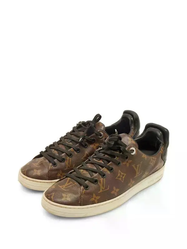 LOUIS VUITTON Front Row Monogram Canvas Low-top Sneakers