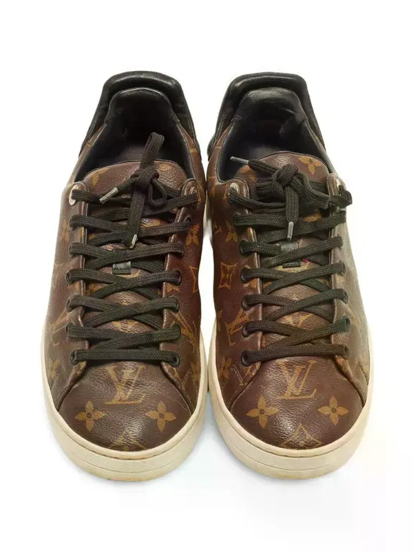 LOUIS VUITTON Front Row Monogram Canvas Low-top Sneakers