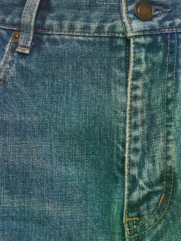 Saint Laurent Distressed Slim-fit Jeans