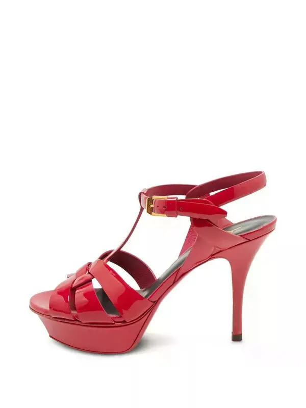 Saint Laurent Tribute Platform Sandals - Red