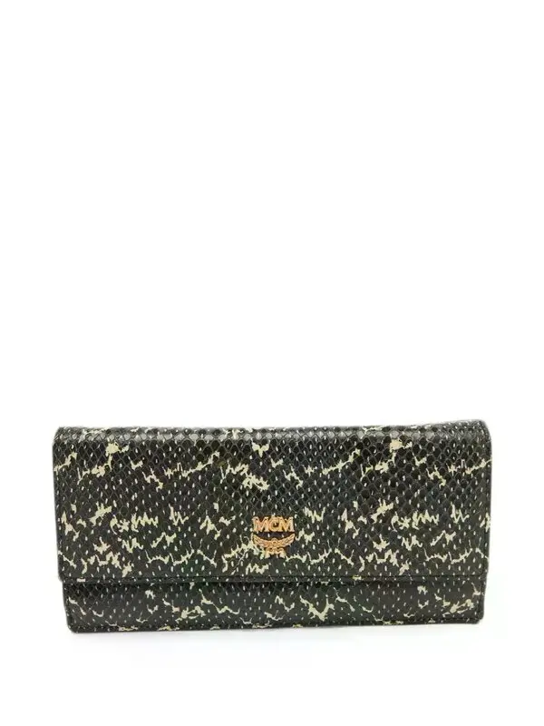 Mcm Snakeskin-embossed Wallet