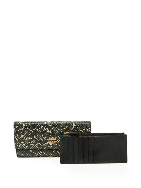 Mcm Snakeskin-embossed Wallet