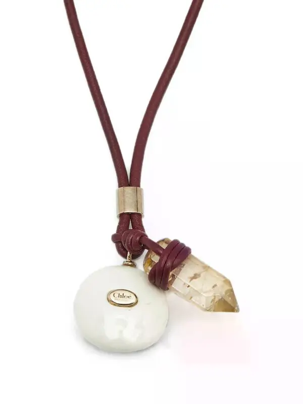 Chloé Porcelain And Crystal Pendant Necklace