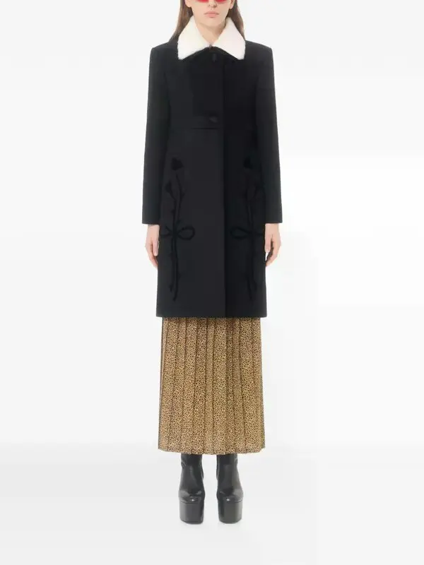 Valentino Garavani Embroidered Compact Drap Coat