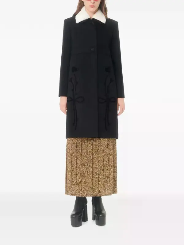 Valentino Garavani Embroidered Compact Drap Coat