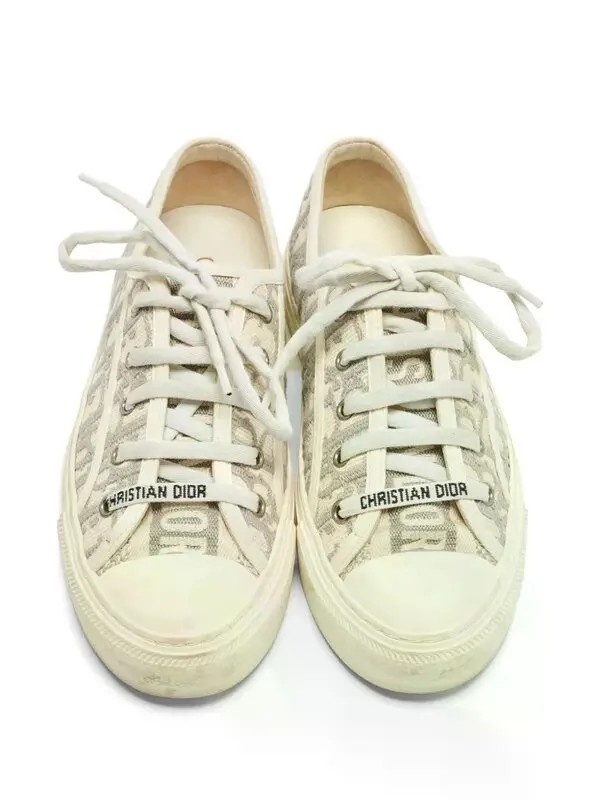 Dior Oblique Jacquard Low Top Sneakers - White