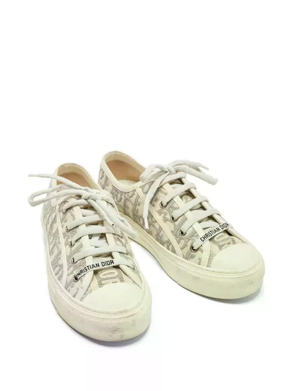 Dior Oblique Jacquard Low Top Sneakers - White