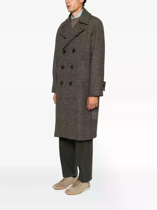 Sandro Checked Double-breasted Coat