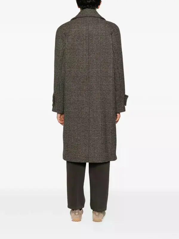 Sandro Checked Double-breasted Coat