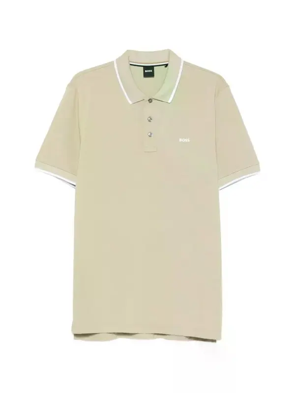 BOSS Parlay 190 Logo-print Tipped Polo Shirt