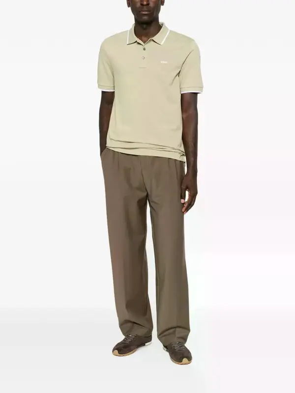 BOSS Parlay 190 Logo-print Tipped Polo Shirt