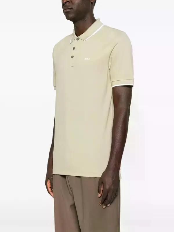 BOSS Parlay 190 Logo-print Tipped Polo Shirt
