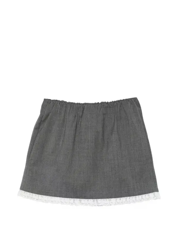 Maje Lace-trim Mini Skirt
