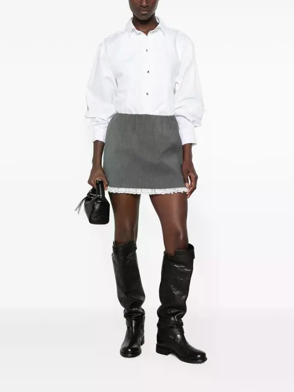 Maje Lace-trim Mini Skirt