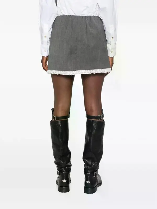 Maje Lace-trim Mini Skirt