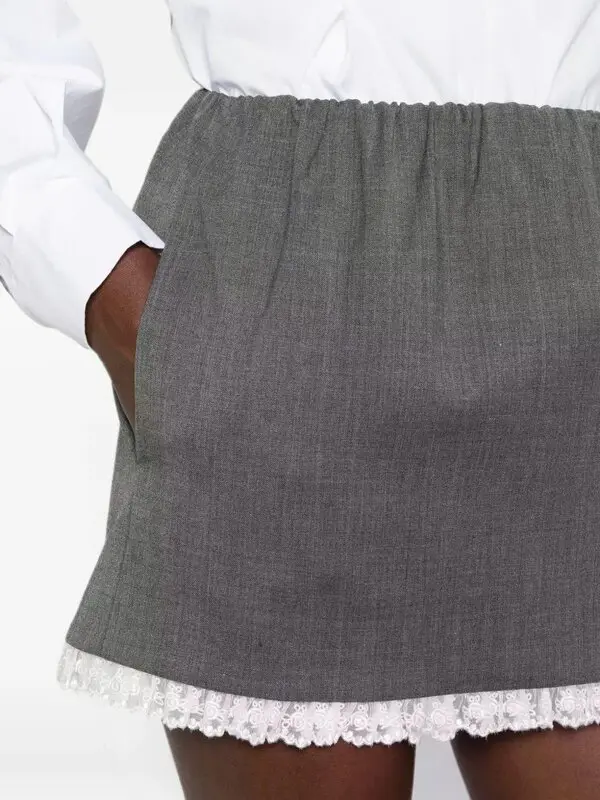 Maje Lace-trim Mini Skirt