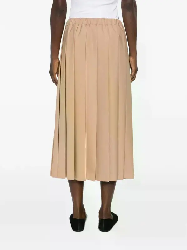 Fabiana Filippi Pleated Drawstring Midi Skirt - Neutrals