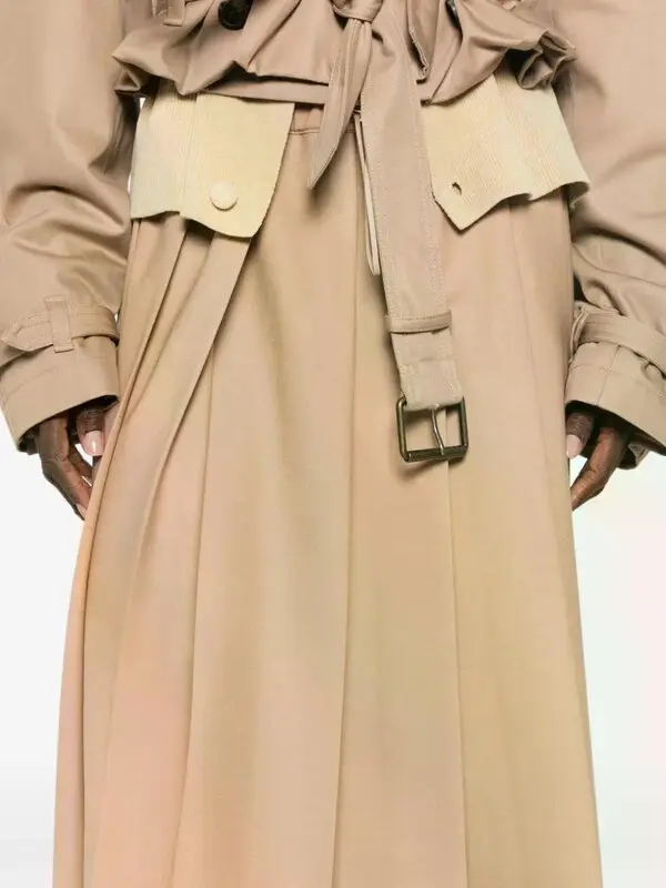 Fabiana Filippi Pleated Drawstring Midi Skirt - Neutrals