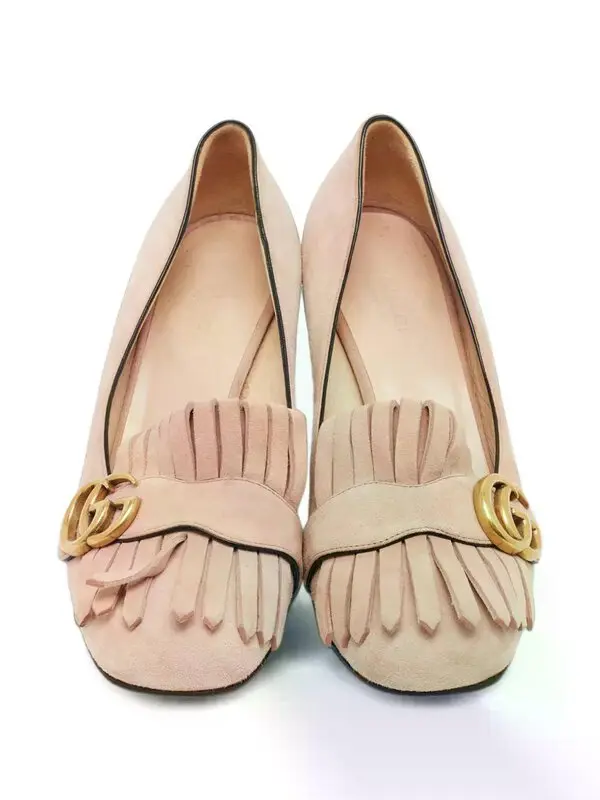 Gucci Gg Marmont Fringe Loafer Pumps