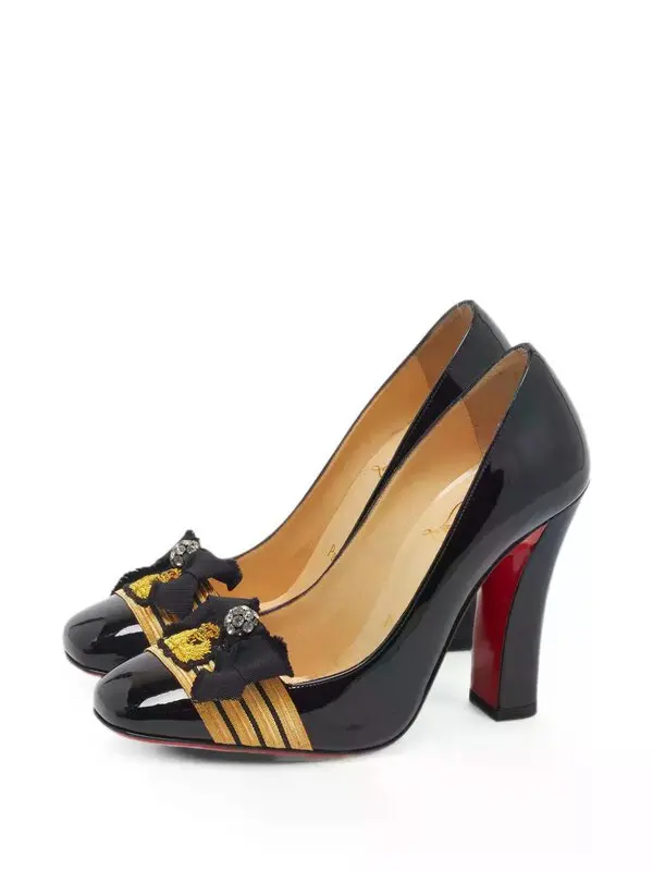 CHRISTIAN LOUBOUTIN Patent Leather Bow Detail Pumps