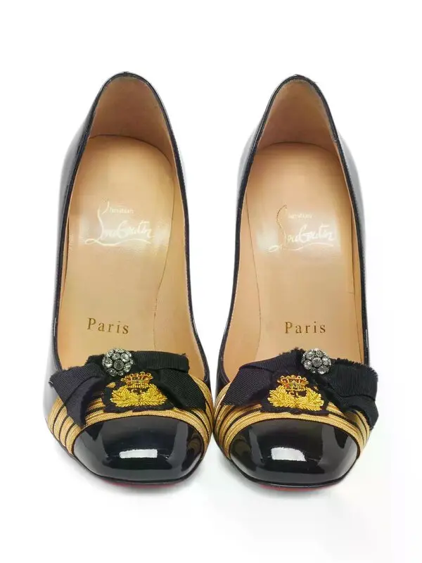 CHRISTIAN LOUBOUTIN Patent Leather Bow Detail Pumps