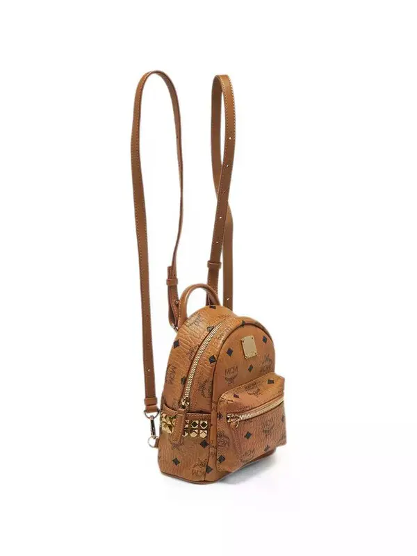 Mcm Stark Bebe Boo Studded Backpack - Brown