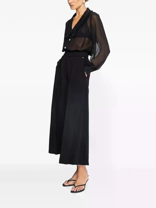 NISSA Pearl-detail Chiffon Shirt
