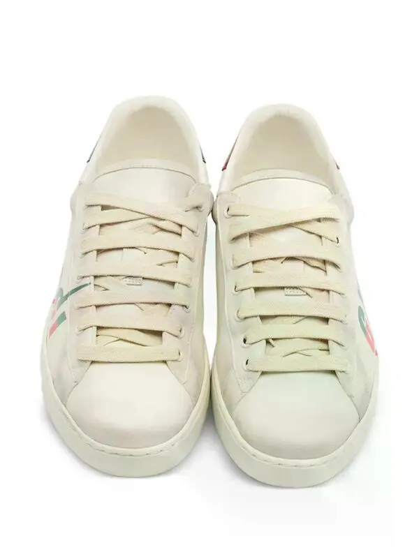 Gucci Ace Blade-print Leather Sneakers