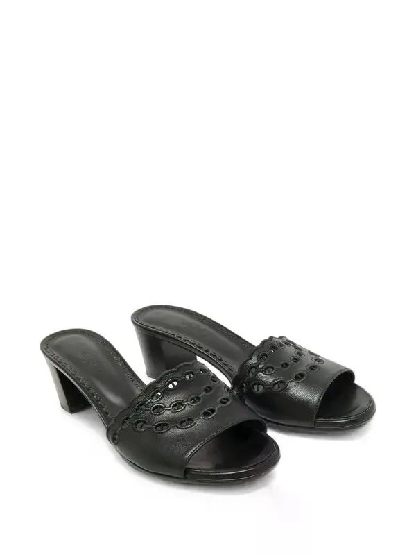 Hermès Leather Heeled Sandals