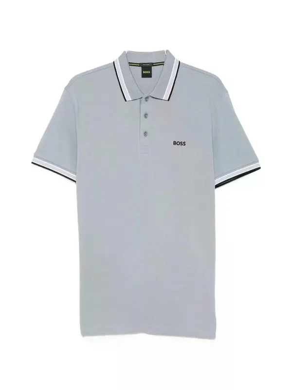 BOSS Paddy Logo-embroidered Tipped Polo Shirt