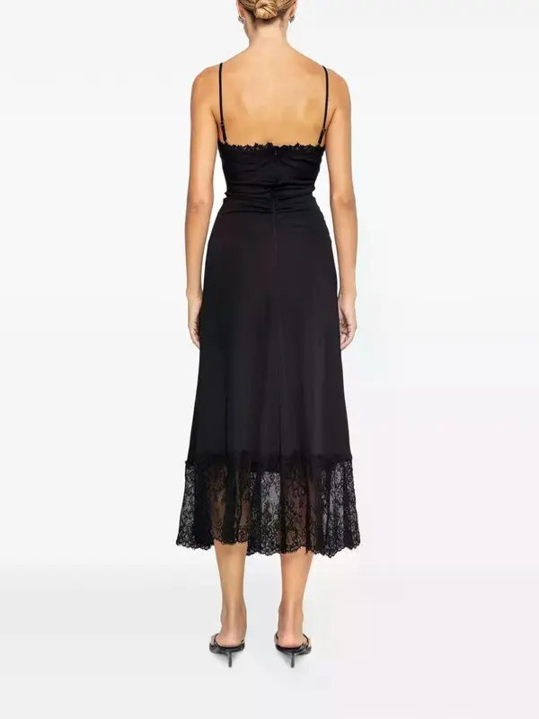 NISSA Lace-trimmed Midi Dress