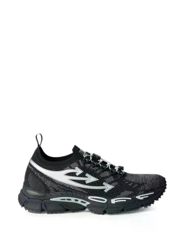 Off-White Knit Sneakers With Signature Arrows Motif