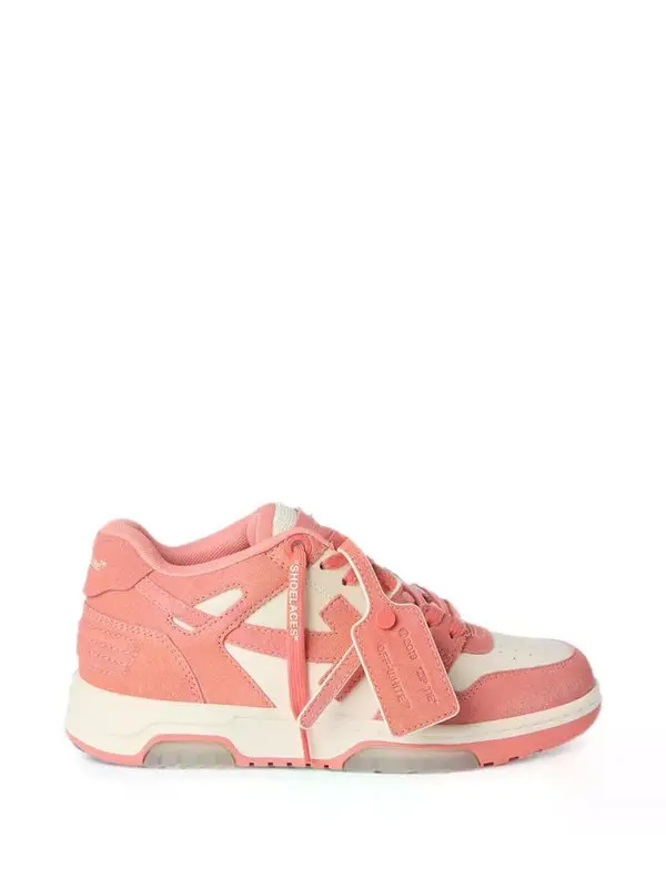 Off-White Out Of Office Paneled Leather Sneakers - Pink